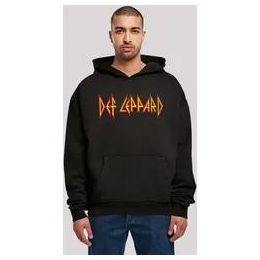 Kapuzenpullover F4NT4STIC "Def Leppard Shatter Logo", Herren, Gr. M, schwarz, Obermaterial: 100% Baumwolle, oversize, Pullover Kapuzenpullover, Premium Qualit&auml;t
