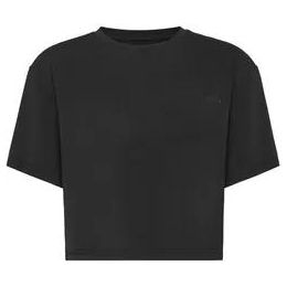 T-Shirt Plein Sport "Scratch", Damen, Gr. L, schwarz (02, schwarz), Obermaterial: 48% Modal, 47% Baumwolle, 5% Elasthan, Shirts T-Shirt