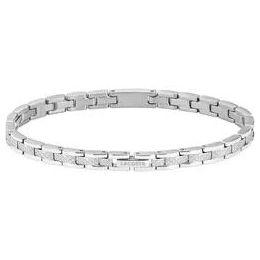Gliederarmband Lacoste "METROPOLE", silber (edelstahlfarben), Armb&auml;nder, Damen, 19cm, Edelstahl, Gliederarmband