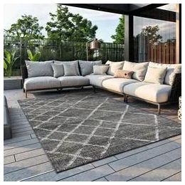 Teppich OTTO HOME "Sorren, LAGERR&Auml;UMUNG", schwarz, B:80cm H:8mm L:150cm, Polypropylen (PP), Teppiche, Teppich, Rauten Muster, In- und Outdoor geeignet, Terrasse & Balkon