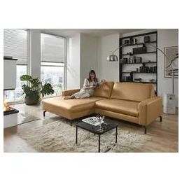 Ecksofa DIE PLANBAR "PN-EM20028 L-Form ohne Kopfst&uuml;tzen", gelb (kurkuma), B:248cm H:89cm T:179cm, Sofas, Ecksofa, wahlweise mit motorischem Canape