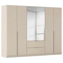 Dreht&uuml;renschrank OTTO HOME "Kleiderschrank Schrank Garderobe AGORDO mit Dekor- oder Hochglanzfront", beige (beige (champagner)), B:271cm H:210cm T:54cm, Holzwerkstoff, Schr&auml;nke, Dreht&uuml;renschrank, mit Au&szlig;enschubk&auml;sten, in 7 Breiten und 2 H&ouml;hen MADE IN GERMANY