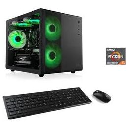 CSL PC "Cube V24185", schwarz, Microsoft Windows 11 Home (64 Bit), 16 GB RAM 500 GB SSD, Desktop-PCs, PC