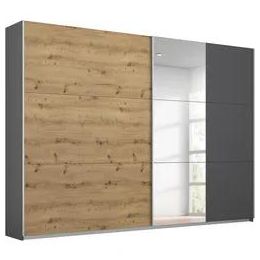 Schwebet&uuml;renschrank Rauch "Kleiderschrank Schrank Garderobe TOPSELLER AURELIO", grau (graumetallic, eiche artisan), B:261cm H:210cm T:59cm, Holzwerkstoff, Schr&auml;nke, Schwebet&uuml;renschrank, zeitloses Design, viele Farben, Breiten 175/218/261 cm MADE IN GERMANY, Topseller