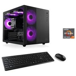 CSL PC "Cube V24200", schwarz, Microsoft Windows 11 Home (64 Bit), 32 GB RAM 1.000 GB SSD, Desktop-PCs, PC