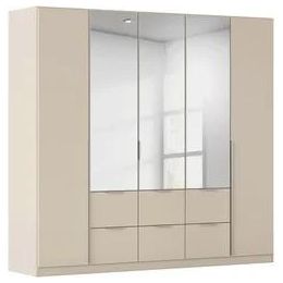 Dreht&uuml;renschrank OTTO HOME "Kleiderschrank Schrank Garderobe AGORDO mit Dekor- oder Hochglanzfront", beige (beige (champagner)), B:226cm H:210cm T:54cm, Holzwerkstoff, Schr&auml;nke, Dreht&uuml;renschrank, mit Au&szlig;enschubk&auml;sten, in 7 Breiten und 2 H&ouml;hen MADE IN GERMANY