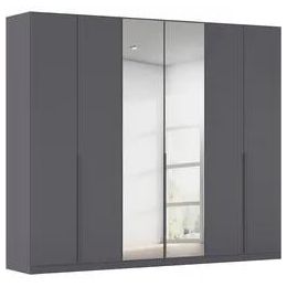Dreht&uuml;renschrank OTTO HOME "Kleiderschrank Schrank Garderobe AGORDO mit Dekor- oder Hochglanzfront", grau (graumetallic), B:271cm H:210cm T:54cm, Holzwerkstoff, Schr&auml;nke, Dreht&uuml;renschrank, durchdachte Innenausstattung, in 8 Breiten und 2 H&ouml;hen MADE IN GERMANY, Topseller