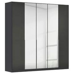 Dreht&uuml;renschrank OTTO HOME "Kleiderschrank Schrank Garderobe AGORDO mit Dekor- oder Hochglanzfront", grau (graumetallic, effektgrau hochglanz), B:226cm H:229cm T:54cm, Holzwerkstoff, Schr&auml;nke, Dreht&uuml;renschrank, durchdachte Innenausstattung, in 8 Breiten und 2 H&ouml;hen MADE IN GERMANY, Topseller