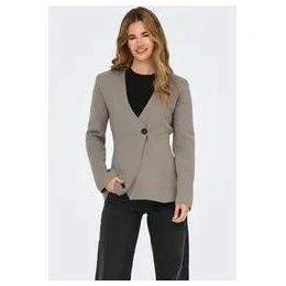 Strickjacke Only "ONLMYERA LIFE LS ONE BUTTON CARDIGAN KNT", Damen, Gr. XS (34), moon rock detail:melange, Strick, Obermaterial: 66% Polyester, 26% Polyacryl, 8% Wolle, meliert, slim fit, V-Ausschnitt, Strickjacken Strickjacke
