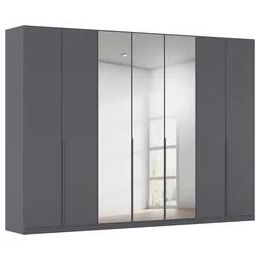 Dreht&uuml;renschrank OTTO HOME "Kleiderschrank Schrank Garderobe AGORDO mit Dekor- oder Hochglanzfront", grau (graumetallic), B:315cm H:229cm T:54cm, Holzwerkstoff, Schr&auml;nke, Dreht&uuml;renschrank, durchdachte Innenausstattung, in 8 Breiten und 2 H&ouml;hen MADE IN GERMANY, Topseller