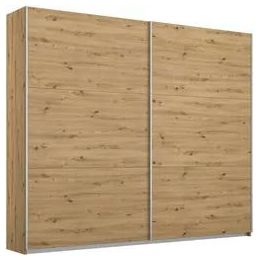 Schwebet&uuml;renschrank Rauch "AURELIO Kleiderschrank Garderobe TOPSELLER", braun (eiche artisan), B:218cm H:210cm T:59cm, Holzwerkstoff, Schr&auml;nke, Schwebet&uuml;renschrank, 3 verschiedene Ausstattungsvarianten Griffe aus Metall MADE IN GERMANY
