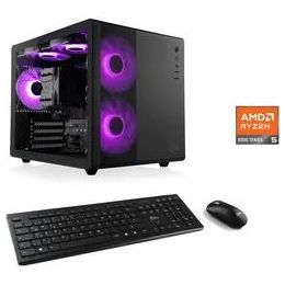 CSL PC "Cube V24222", schwarz, Microsoft Windows 11 Home (64 Bit), 16 GB RAM 500 GB SSD, Desktop-PCs, PC