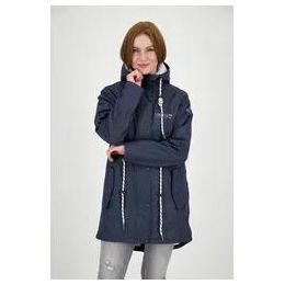Regenjacke DEPROC ACTIVE "Friesennerz ELLESMERE II CLASSIC", Damen, Gr. 40 (M), blau (navy), 100% Polyester, figurumspielend, gerader Abschluss mit Druckknopf, Jacken Regenjacke, auch in Gro&szlig;en Gr&ouml;&szlig;en erh&auml;ltlich