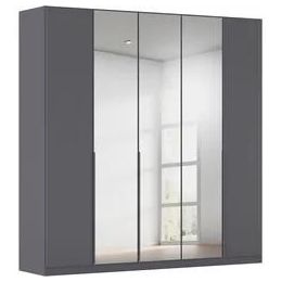 Dreht&uuml;renschrank OTTO HOME "Kleiderschrank Schrank Garderobe AGORDO mit Dekor- oder Hochglanzfront", grau (graumetallic), B:226cm H:210cm T:54cm, Holzwerkstoff, Schr&auml;nke, Dreht&uuml;renschrank, durchdachte Innenausstattung, in 8 Breiten und 2 H&ouml;hen MADE IN GERMANY, Topseller