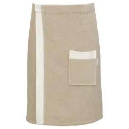 Kilt Carl Ross "80200" Gr. 55, beige (cork, sanftes wei&szlig;), 55/140, Frottier, Hausm&auml;ntel
