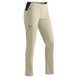Outdoorhose Maier Sports "Inara slim Vario", Damen, Gr. 48, Normalgr&ouml;&szlig;en, braun (hellbraun), 90% Polyamid, 10% Elasthan, Hosen Outdoorhose, Damen Wanderhose, Funktionshose mit Variobund und 4 Taschen, Slim Fit