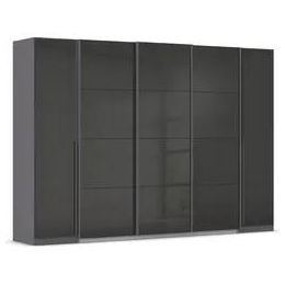 Schwebet&uuml;renschrank OTTO HOME "Dreh-/Schwebet&uuml;renschrank Kleiderschrank Familie, Agordo", grau (graumetallic, hochglanz effektgrau), B:301cm H:210cm T:62cm, Holzwerkstoff, Schr&auml;nke, Schwebet&uuml;renschrank, B/H/T 301x210X62cm viele Farben verf&uuml;gbar TOPSELLER Made in GERMANY