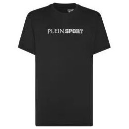 T-Shirt Plein Sport "T-Shirt", Jungen, Gr. M, schwarz (02, schwarz), Obermaterial: 89% Polyester, 11% Elasthan, Shirts T-Shirt