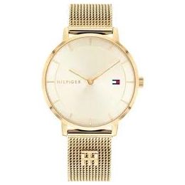 Quarzuhr Tommy Hilfiger "TEA", gold (goldfarben, champagnerfarben), Armbanduhren, Damen, Quarzuhr, Armbanduhr, Damenuhr, Edelstahlarmband