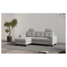Ecksofa Home Affaire "Varese", silber, B:239cm H:91cm T:164cm, 90% Polyester 10% Polyamid, Sofas, Ecksofa, wahlweise mit Bettfunktion und Bettkasten
