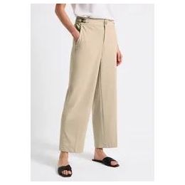 Marlene-Hose Street One, Damen, Gr. 44, L&auml;nge 28, beige (coastal beige), Stoff, 48% Polyamid, 28% Viskose, 18% Polyester, 6% Elasthan, unifarben, comfort fit kn&ouml;chelfrei, Hosen, High Waist