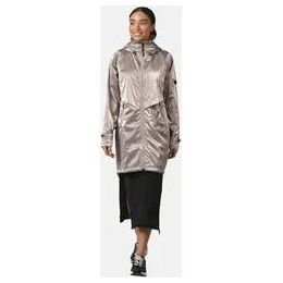 Langmantel Ragwear "Frodik Shine", Damen, Gr. XL (42), grau (hellgrau), Obermaterial: 100% Nylon; Innenfutter: 100% Polyester, oversize kniefrei, hoch geschlossener Ausschnitt, verstellbar,&Auml;rmel ohne &Auml;rmelschlitz Umschlagbund mit Druckknopf,verstellbar, M&auml;ntel, oversized Damen Parka im Metallic-Look