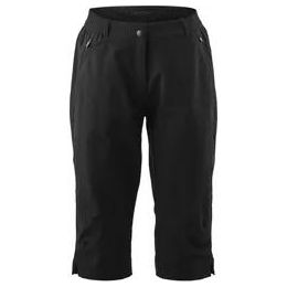 Fahrradhose Gonso "Adventure Pants 3/4 W", Damen, Gr. 40, Normalgr&ouml;&szlig;en, schwarz, 90% Polyamid, 10% Elasthan, Hosen Fahrradhose, Wasser- und fleckabweisend