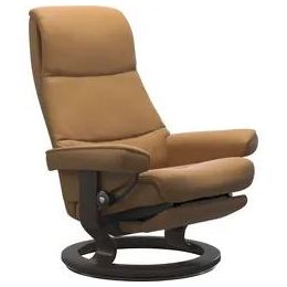 Relaxsessel stressless "View", new caramel batick, B:91cm H:109cm T:82cm, Leder BATICK: BATICK ist ein leicht korrigiertes, durchgef&auml;rbtes und genarbtes M&ouml;belleder, bei dem die meisten Unebenheiten und Spuren in der Regel entfernt wurden.;Leder PALOMA: PALOMA ist ein durchgef&auml;rbtes Semianilin-M&ouml;belleder mit nat&uuml;rlicher Narbung.;ROHLEDER Stoff Q2 FARON: Ein fester zuverl&auml;ssiger Boucl&eacute; mit einem str
