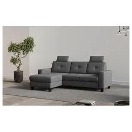Ecksofa Home Affaire "Varese", grau, B:239cm H:91cm T:164cm, 90% Polyester 10% Polyamid, Sofas, Ecksofa, wahlweise mit Bettfunktion und Bettkasten