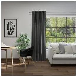 Neutex for you! Vorhang NEUTEX FOR YOU "Linessa", grau, B:137cm H:125cm, Jacquard, Polyester, Gardinen, Schal mit verdeckten Schlaufen, Breite 137 cm, nach Ma&szlig;