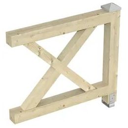 Skan Holz Br&uuml;stungsgel&auml;nder SKANHOLZ "Andreaskreuz", beige (natur), H:84cm L:108cm, Gel&auml;nder