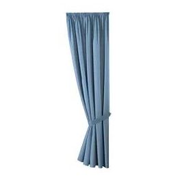 Weckbrodt-Gardinen Vorhang WECKBRODT "Matteo" Gr. 2, blau, B:140cm H:175cm, Polyester, Gardinen, Satin, bedruckt, leichte Qualit&auml;t, mit Raffhalter, Gardine, Store