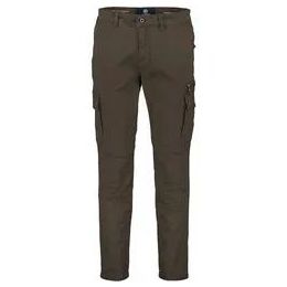 Cargohose Lerros "Cargo Pants in schmaler, gerader Passform", Herren, Gr. 34, L&auml;nge 34, mud grau, 97% Baumwolle, 3% Elasthan, Hosen Cargohose