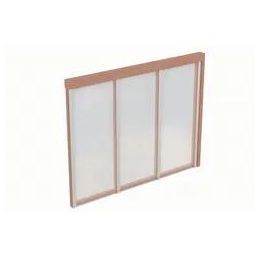 Skan Holz Carport-Seitenwand SKANHOLZ, beige (natur), B:255cm H:200cm, Holzwerkstoff, Gartenhaus-Seitenw&auml;nde, m. Polycarbonatplatten