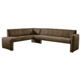 Essbank exxpo - SOFA FASHION, choccolate, B:265cm H:83cm T:199cm, Sitzb&auml;nke, Essbank, elegant und modern mit hohem Sitzkomfort