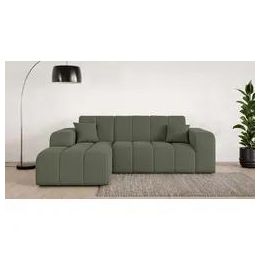Ecksofa OTTO HOME "CASSY L-Form, Schlafsofa mit Bettkasten, Ma&szlig;e B/T/H: 245/165/88 cm", gr&uuml;n (dunkelgr&uuml;n), B:248cm H:83,5cm T:165,5cm, 94% Polyester, 6% Nylon, Sofas, Ecksofa, mit 2 R&uuml;ckenkissen, Recamiere rechts oder links bestellbar