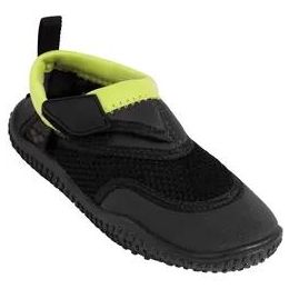 Badeschuh arena "arena WATERSHOES JR", Kinder, Gr. 32, grau (schwarz_grau, li), Obermaterial: 60% Polyester, 38% Gummi, 2% Nylon, Schuhe Badeschuh