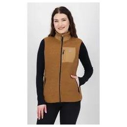 Funktionsweste LPO "CARO WMN", Damen, Gr. 44L, braun, 100% Polyester, Westen Funktionsweste, Windleiste