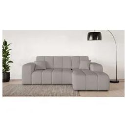 Ecksofa OTTO HOME "CASSY L-Form, Schlafsofa mit Bettkasten, Ma&szlig;e B/T/H: 245/165/88 cm", grau (taupe), B:244,5cm H:88cm T:164,5cm, 100% Polyester, Sofas, Ecksofa, mit 2 R&uuml;ckenkissen, Recamiere rechts oder links bestellbar