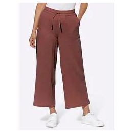 Culotte Casual Looks, Damen, Gr. 46, Normalgr&ouml;&szlig;en, rot (rotbraun), 100% Baumwolle, unifarben, 7/8-L&auml;nge, Hosen Culotte