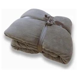 Wohndecke WIRTH "TIKA", beige (stein, creme), B:150cm L:220cm, Polyester, Wohndecken, Wohndecke, Sherpa-Decke