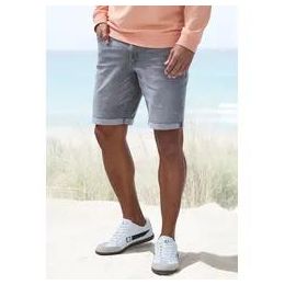 Jeansshorts John Devin "5-Pocket Shorts", Herren, Gr. 36, N-Gr, grau (grau, denim), Denim/Jeans, Obermaterial: 98% Baumwolle, 2% Elasthan, unifarben, normal kurz, Jeans Jeansshorts, aus elastischer Denim-Qualit&auml;t