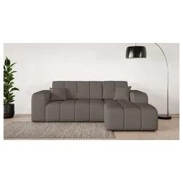 Ecksofa OTTO HOME "CASSY L-Form, Schlafsofa mit Bettkasten, Ma&szlig;e B/T/H: 245/165/88 cm", braun, B:244,5cm H:88cm T:164,5cm, 100% Polyester, Sofas, Ecksofa, mit 2 R&uuml;ckenkissen, Recamiere rechts oder links bestellbar