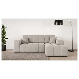 Ecksofa OTTO HOME "CASSY L-Form, Schlafsofa mit Bettkasten, Ma&szlig;e B/T/H: 245/165/88 cm", grau (taupe), B:244,5cm H:88cm T:164,5cm, 94% Polyester, 6% Nylon, Sofas, Ecksofa, mit 2 R&uuml;ckenkissen, Recamiere rechts oder links bestellbar