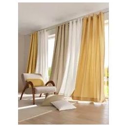 Vorhang Heine HOME Gr. 3, beige, B:140cm H:225cm, Baumwolle, Gardinen