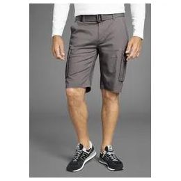 H.I.S. Bermudas H.I.S, Herren, Gr. 33, N-Gr, grau (dunkel grau), Web, Obermaterial: 98% Baumwolle, 2% Elasthan, unifarben, normal knieumspielend, Hosen Bermudas