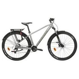Mountainbike KROSS "KROSS MTB Hardtail Hexagon 4.0 27,5" silber" Gr. 43, silber (silberfarben, schwarz), Fahrr&auml;der, Herren, 43cm, 29 Zoll (73,66cm) hinten: 29 Zoll (73,66cm)