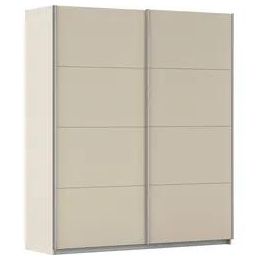 Schwebet&uuml;renschrank OTTO HOME "Kleiderschrank Schrank Garderobe Schlafzimmerschrank THANOS", beige (beige (champagner)), B:181cm H:229cm T:62cm, Holzwerkstoff, Schr&auml;nke, Schwebet&uuml;renschrank, Optional mit Spiegel, Metall-Griffleisten alufarben MADE IN GERMANY