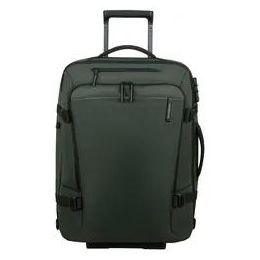 Reisetasche Samsonite "ARMOX, 55 cm", Gr. B/H/T: 40cm x 55cm x 25cm, gr&uuml;n (moss), Polyester, Taschen Reisetasche, Duffle mit Rollen TSA-Schloss Packgurte Trolley-Gest&auml;nge