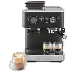 KitchenAid Espressomaschine "5KES6551EBK", schwarz (matt, schwarz), B:33,5cm H:39,5cm T:28,11cm, Kaffeemaschinen, Siebtr&auml;ger mit M&uuml;hle, Espressomaschine